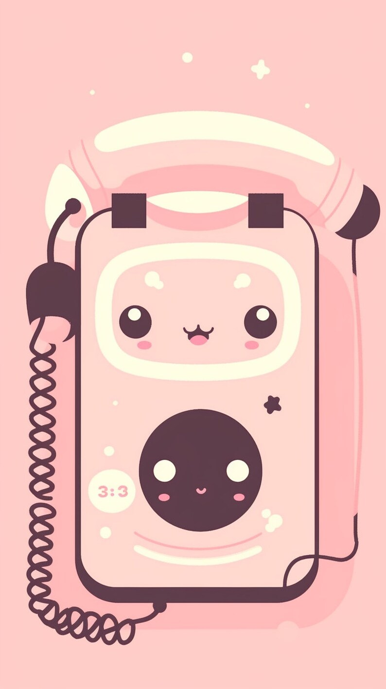 Kawaii Pink Phone Backgrounds 5 Pack. Cute Wallpapers - Etsy