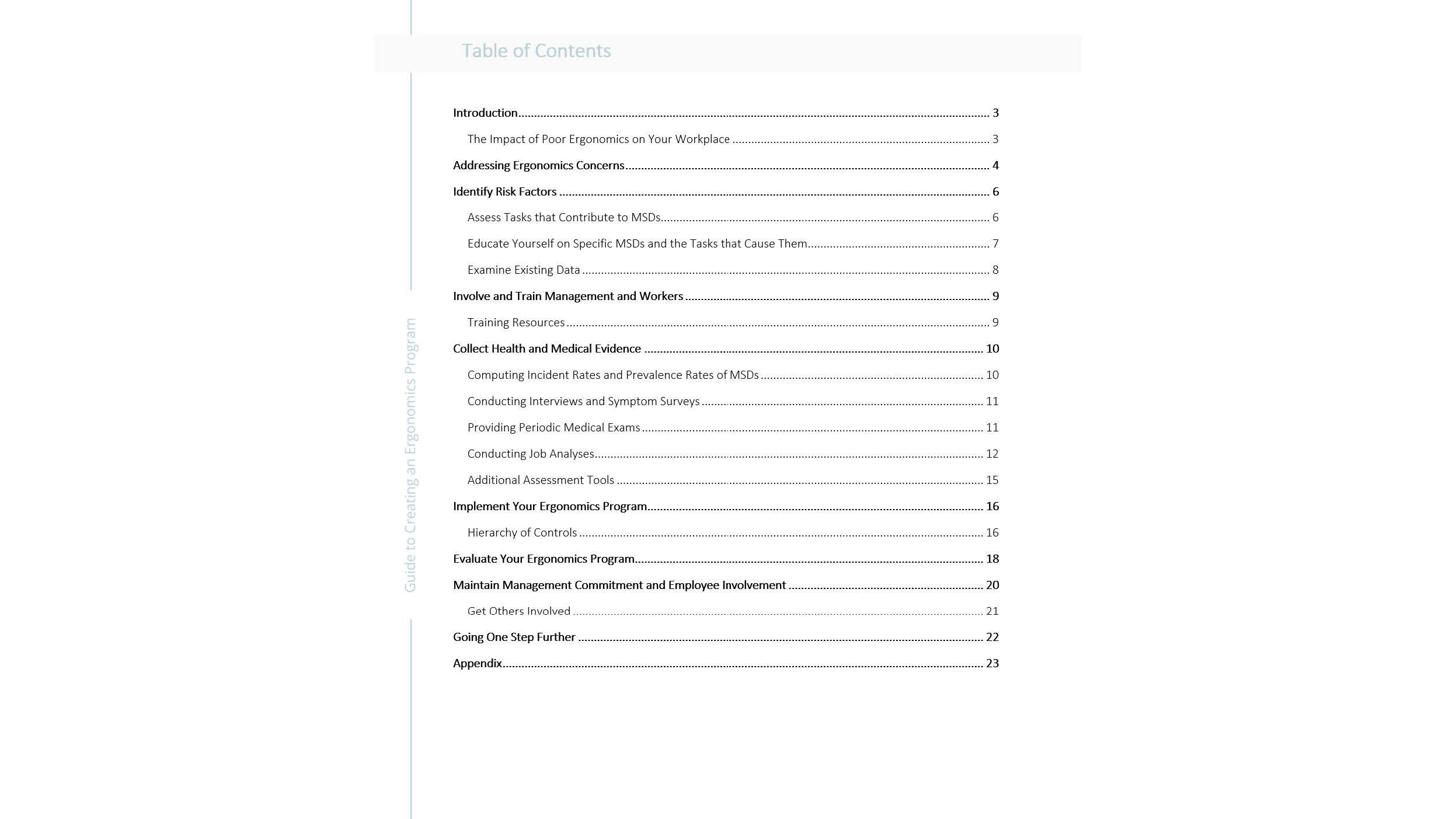 Ergonomics Program Form Ergonomics Risk Template Minimize Stress Form ...