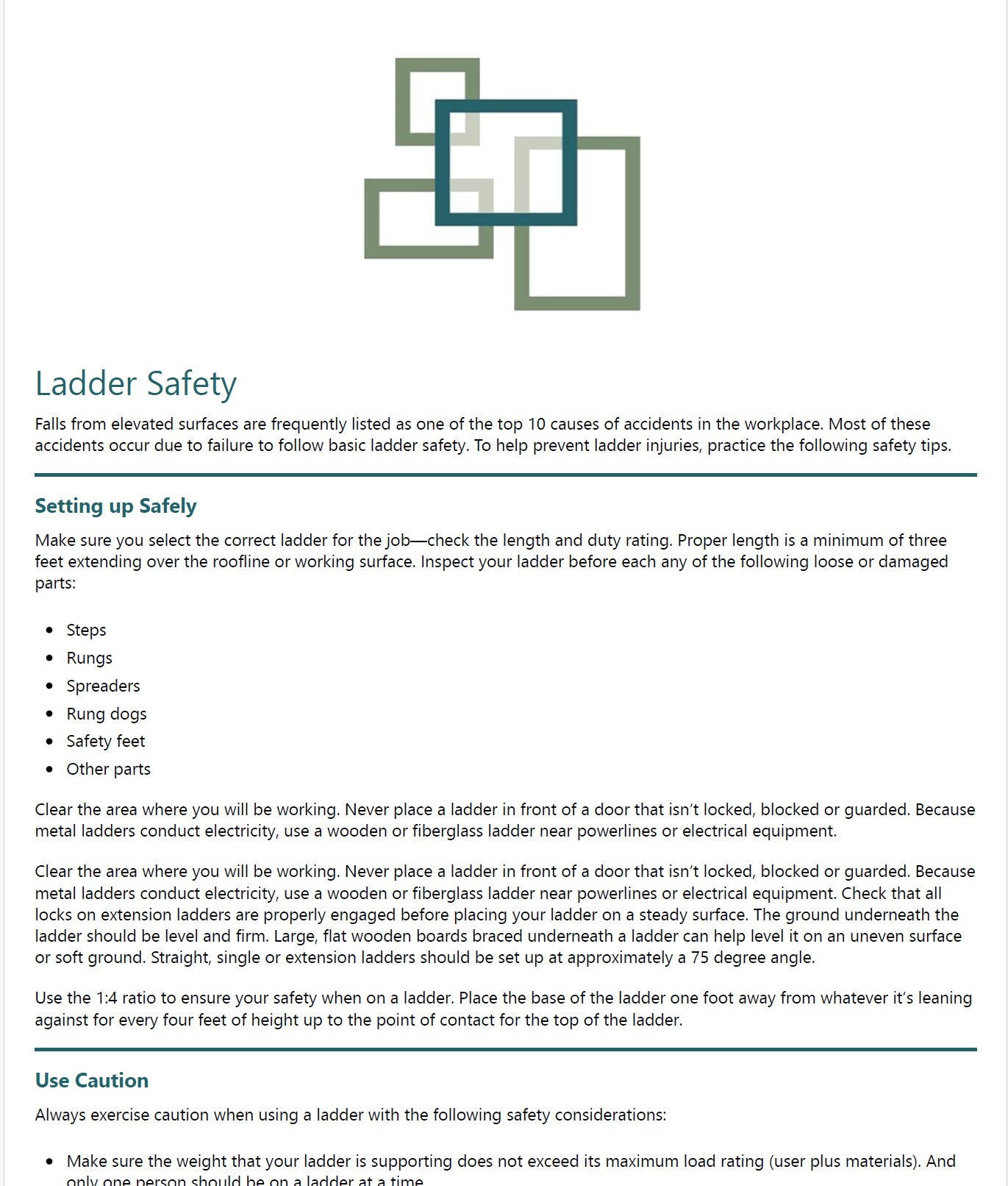 Ladder Safety Form Safety Template Form Ladder Safety Rules Osha Ladder ...