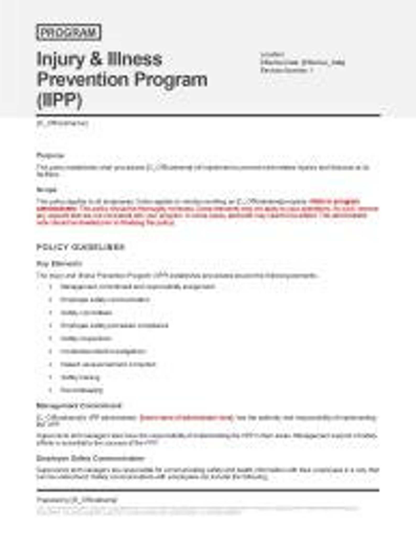 Injury Illness Form Prevention Templates Employee Health Form Work ...