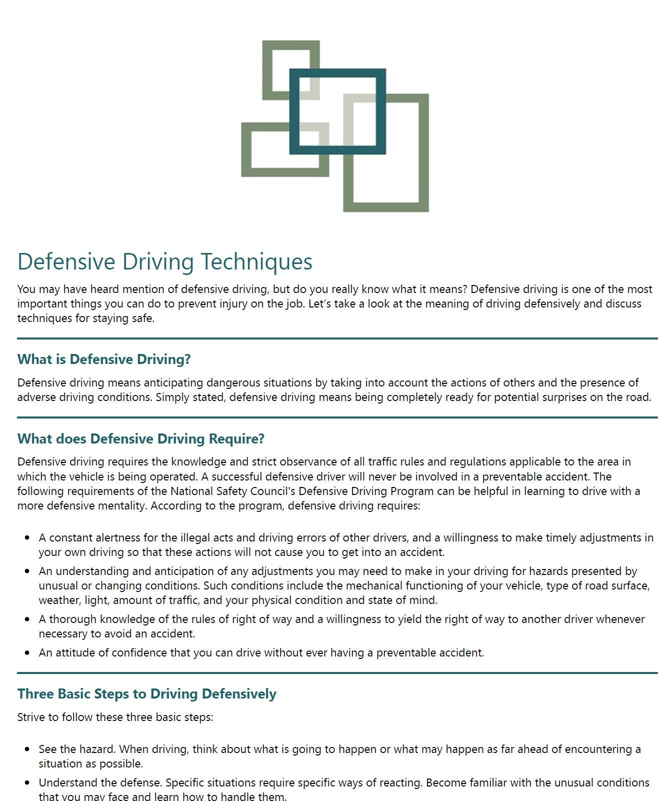 Safe Driving Techniques Drive Training Form Safe Drive Templates ...