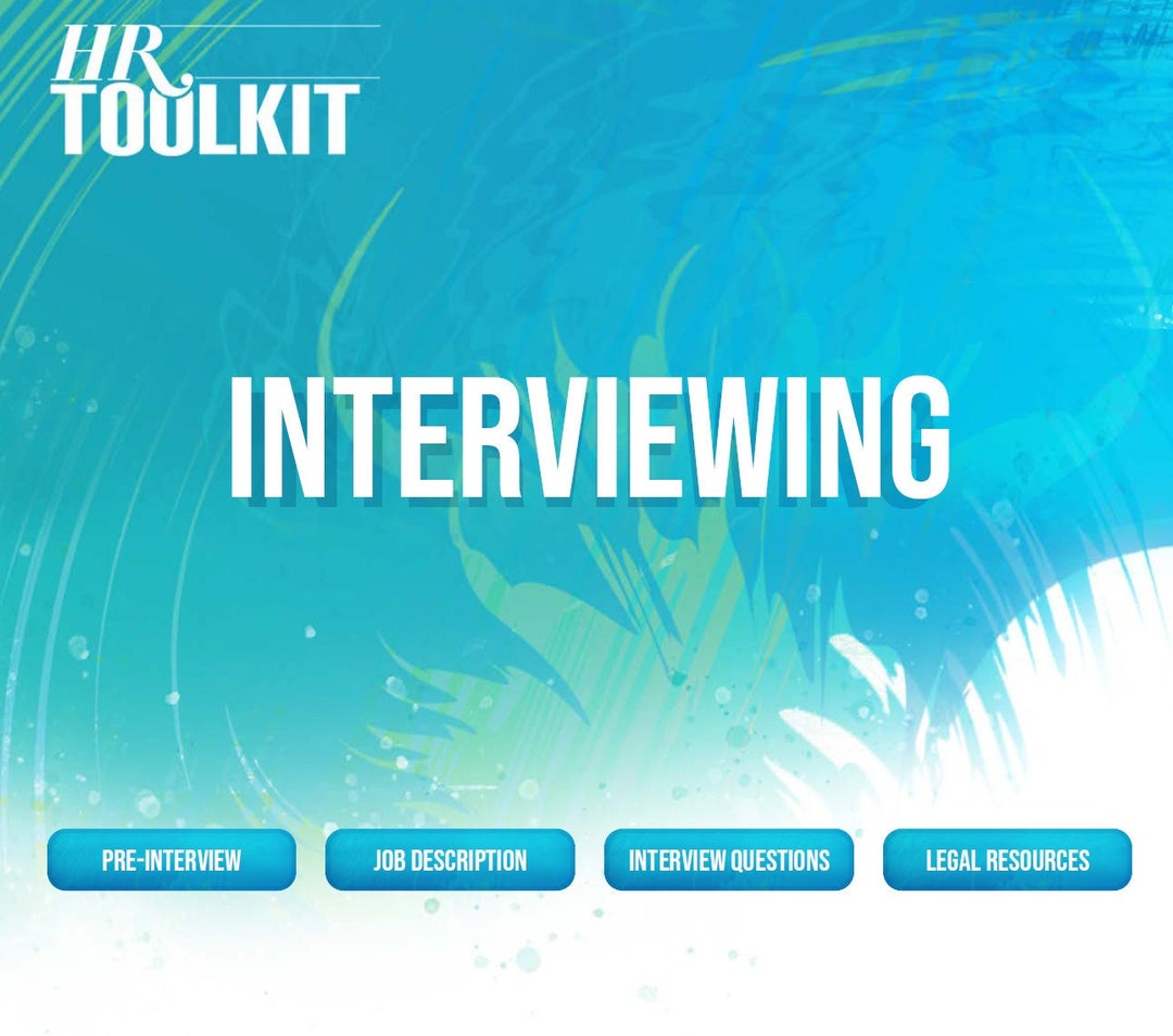 Interviewing Toolkit Template Human Resource Form Interview Checklist Employee Hiring Policy Hr ...