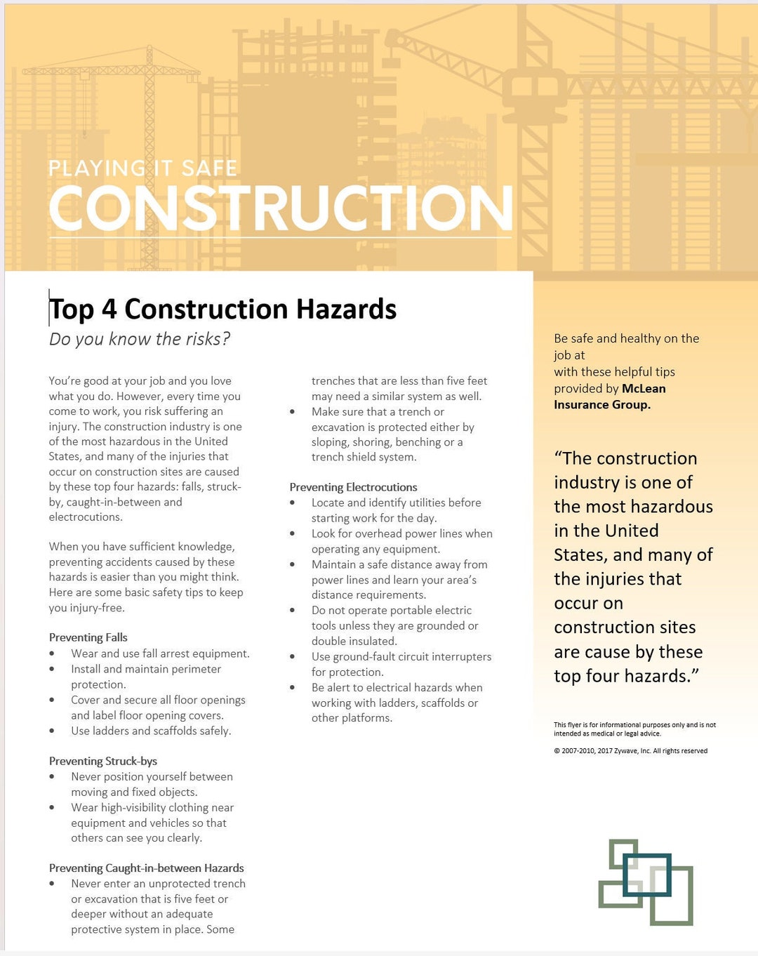 Construction Hazard Safety Construction Safety Checklist Site Safety ...