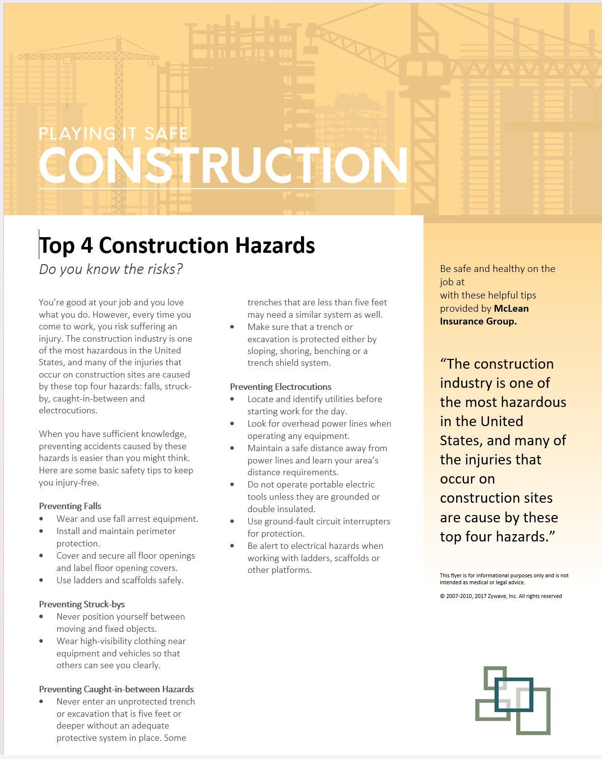 Construction Hazard Safety Construction Safety Checklist Site Safety ...