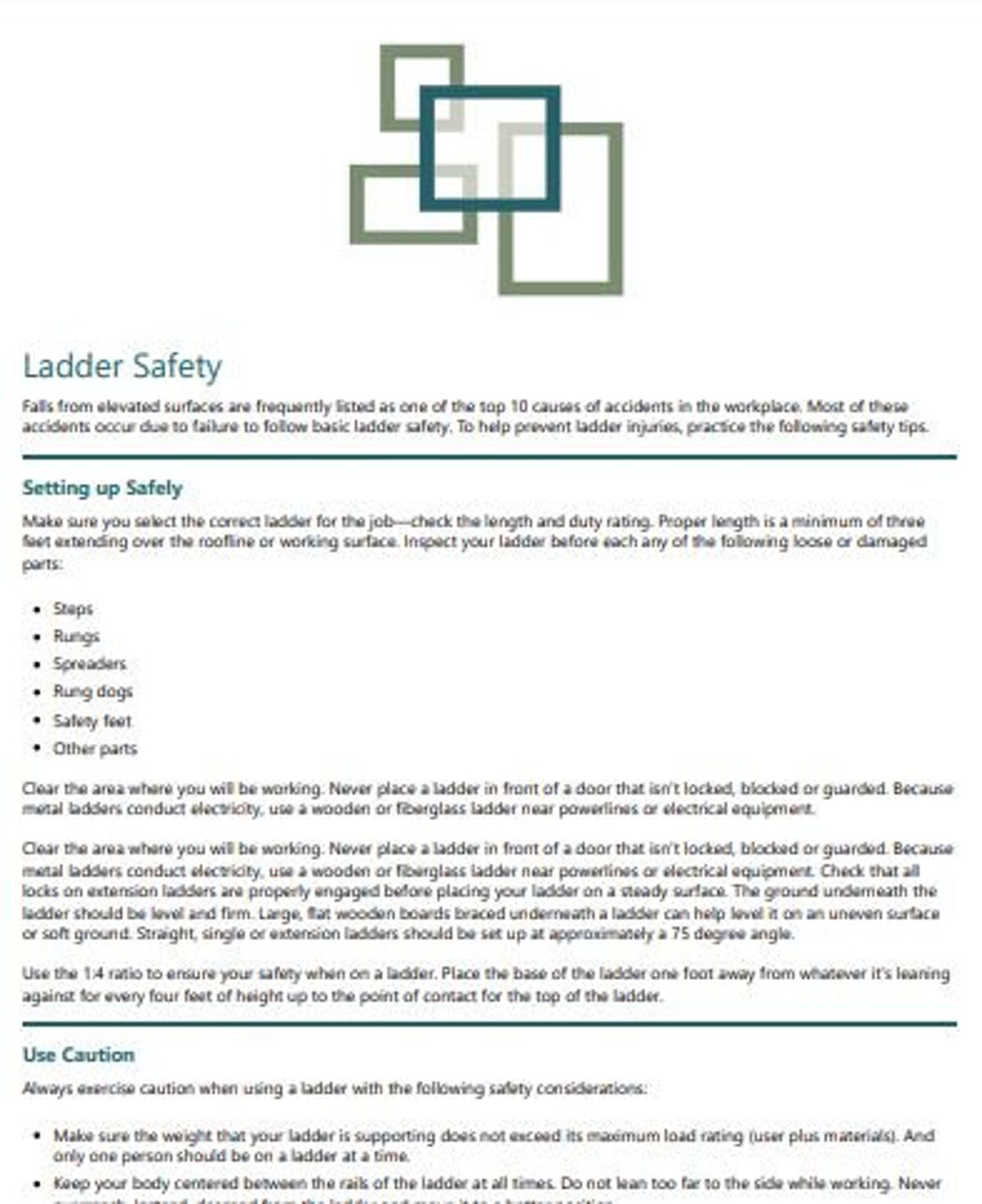 Ladder Safety Form Safety Template Form Ladder Safety Rules Osha Ladder ...