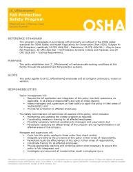 Osha Safety Standard Fall Protection Safety Form Construction Checklist ...