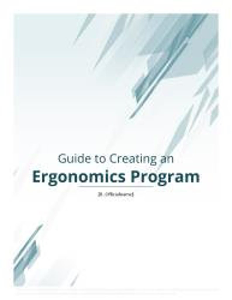 Ergonomics Program Form Ergonomics Risk Template Minimize - Etsy