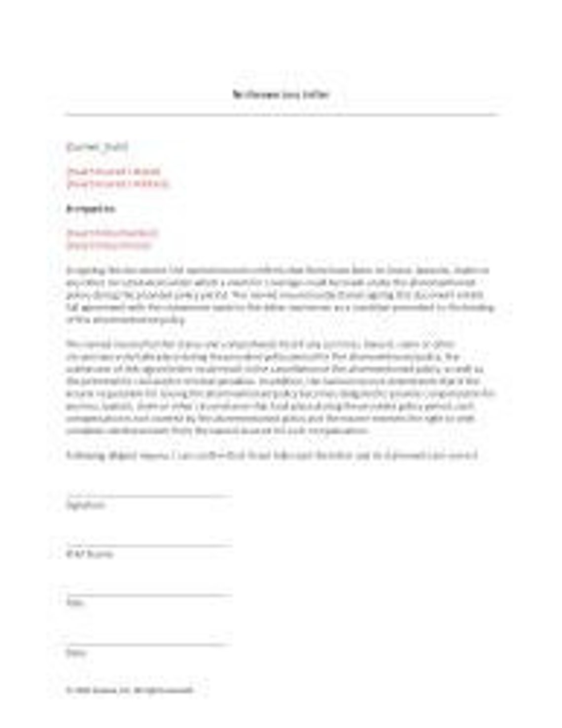 No Known Loss Loss Claim Letter Forms Proof of Loss Form Money Stolen ...