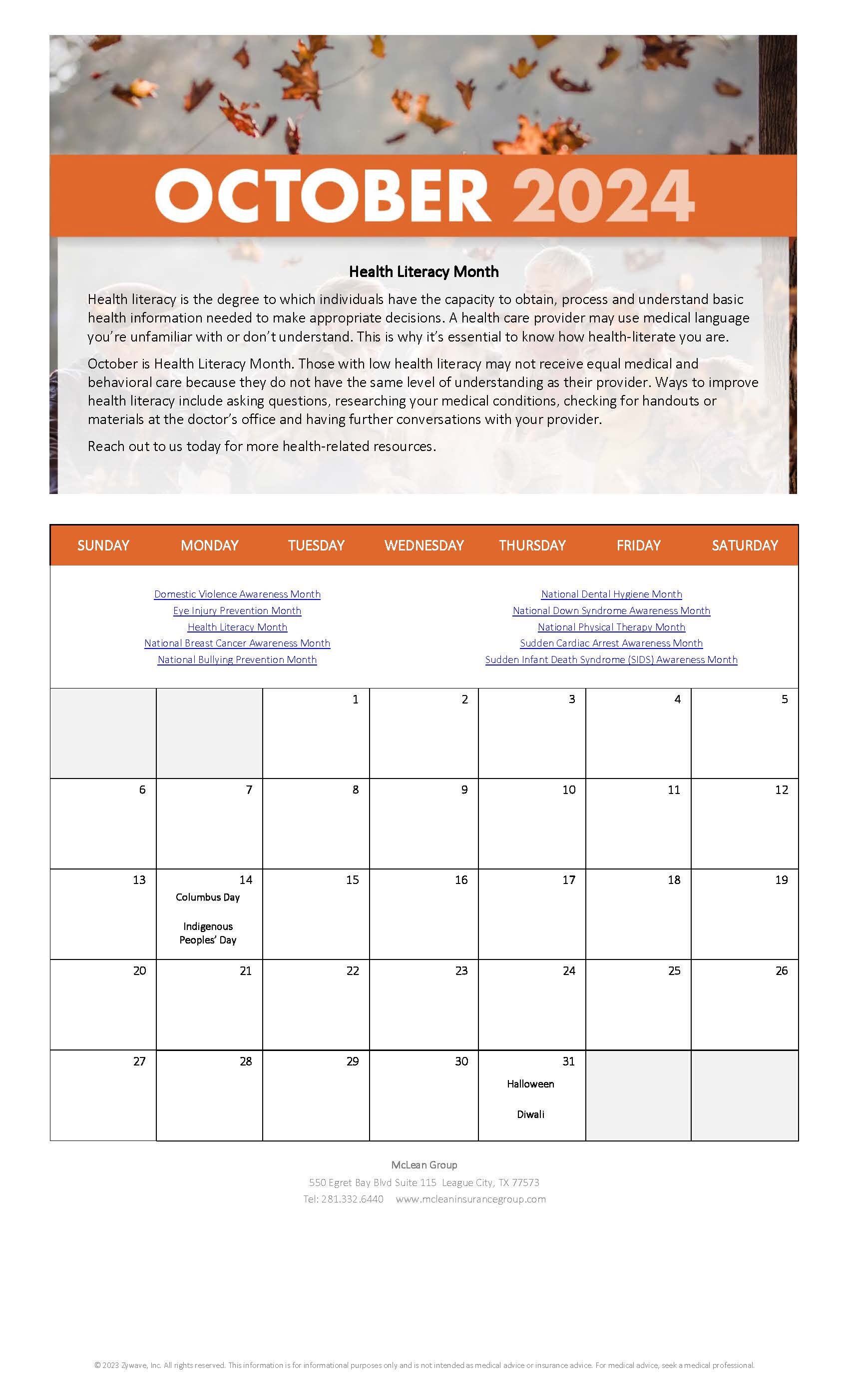 2024 National Health Observances Calendar Months - Etsy