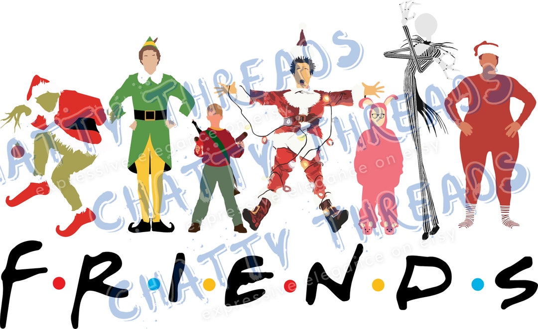Holiday Movies FRIENDS Minimal PNG Home Alone Christmas Vacation Elf ...