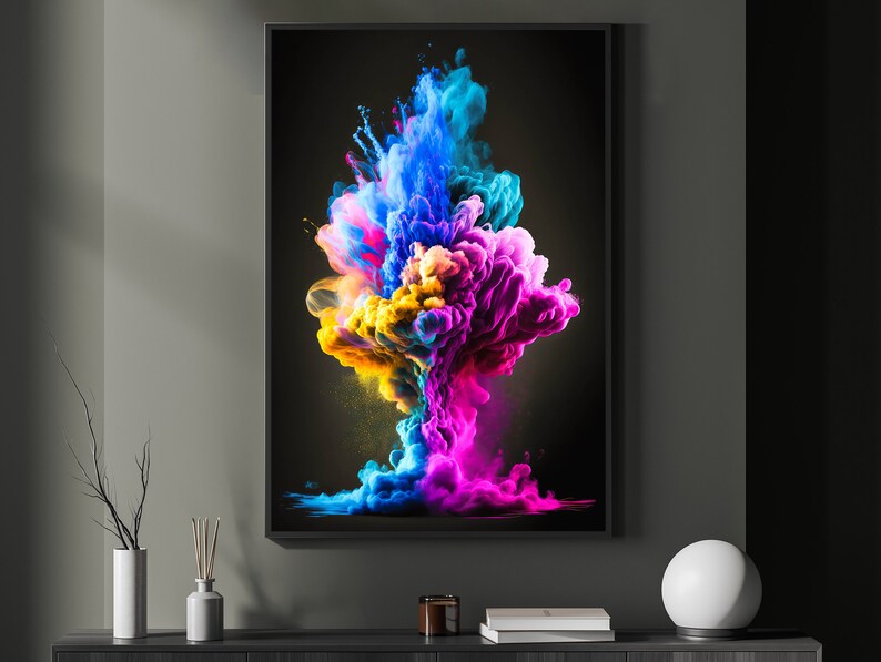 Color Explode 3 Digital Art Print Wall Art Digital - Etsy