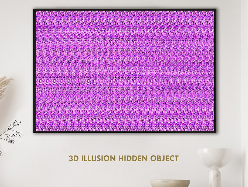 Flower of Life, 3D Stereogram, Optical Illusion, Instant Download, Wall ...