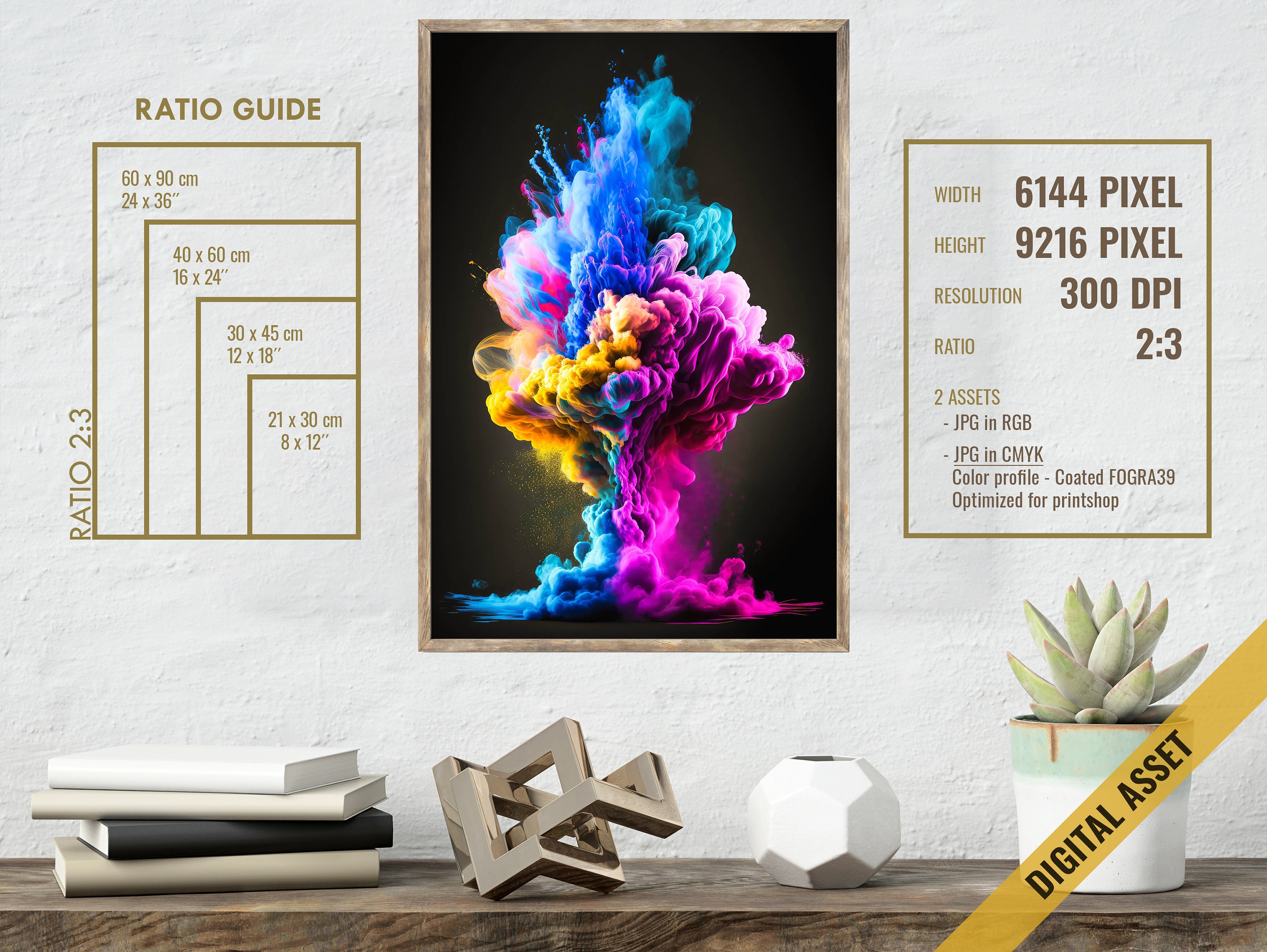 Color Explode 3 Digital Art Print Wall Art Digital - Etsy