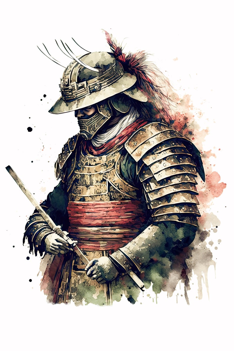 Japanese Samurai 2 - Digital Art Print, Wall Art, Digital Download ...