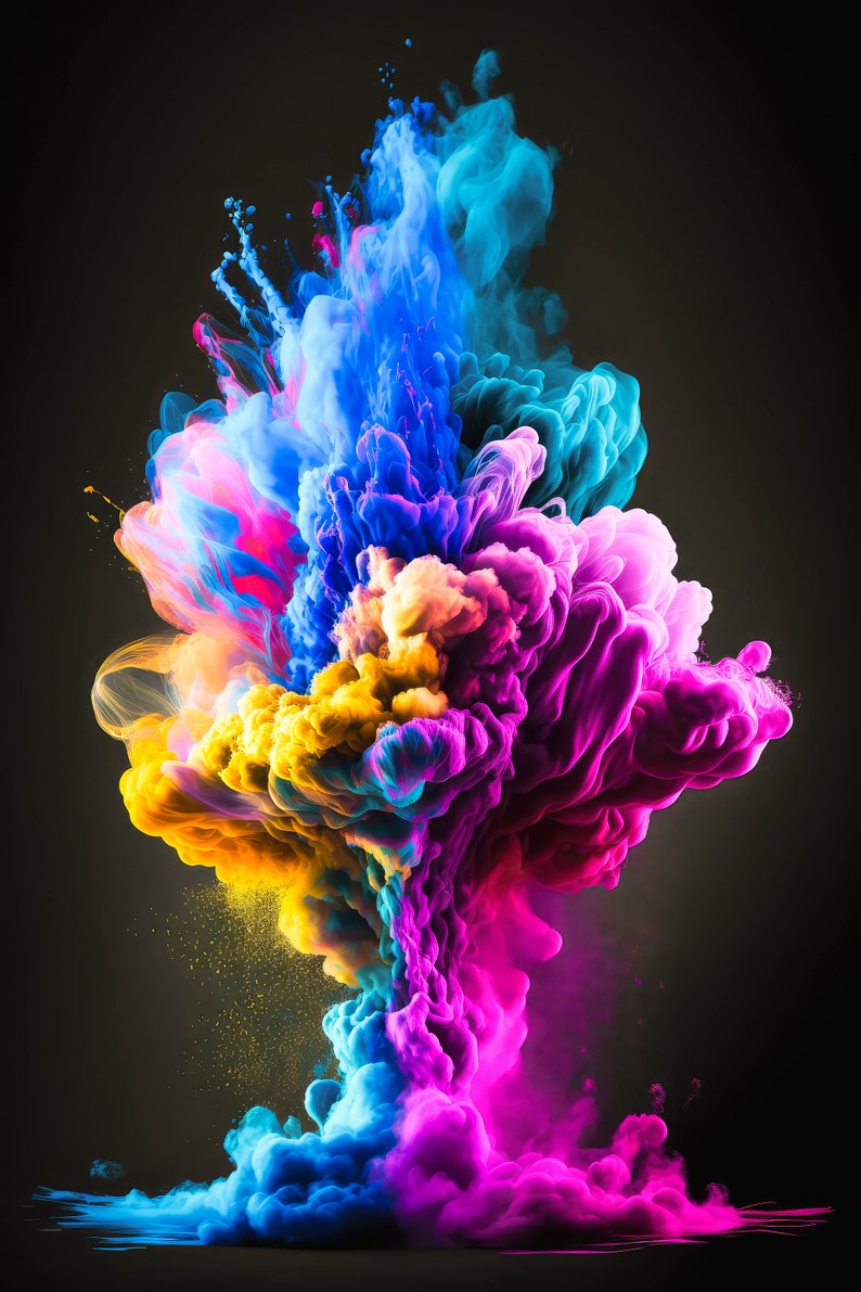 Color Explode 3 Digital Art Print Wall Art Digital - Etsy