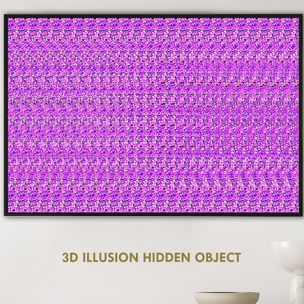 Flower of Life, 3D Stereogram, Optical Illusion, Instant Download, Wall ...