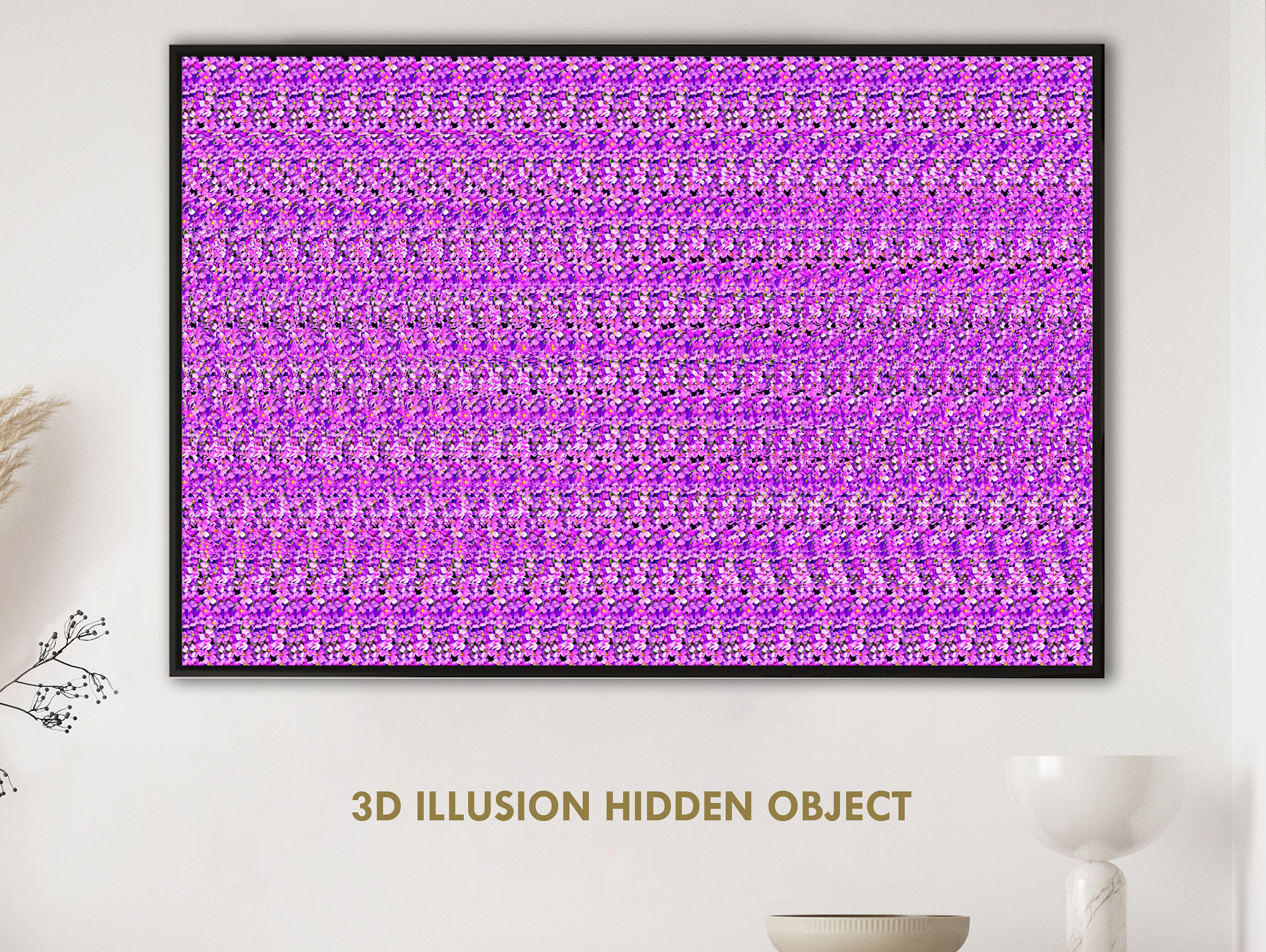 Flower of Life, 3D Stereogram, Optical Illusion, Instant Download, Wall ...