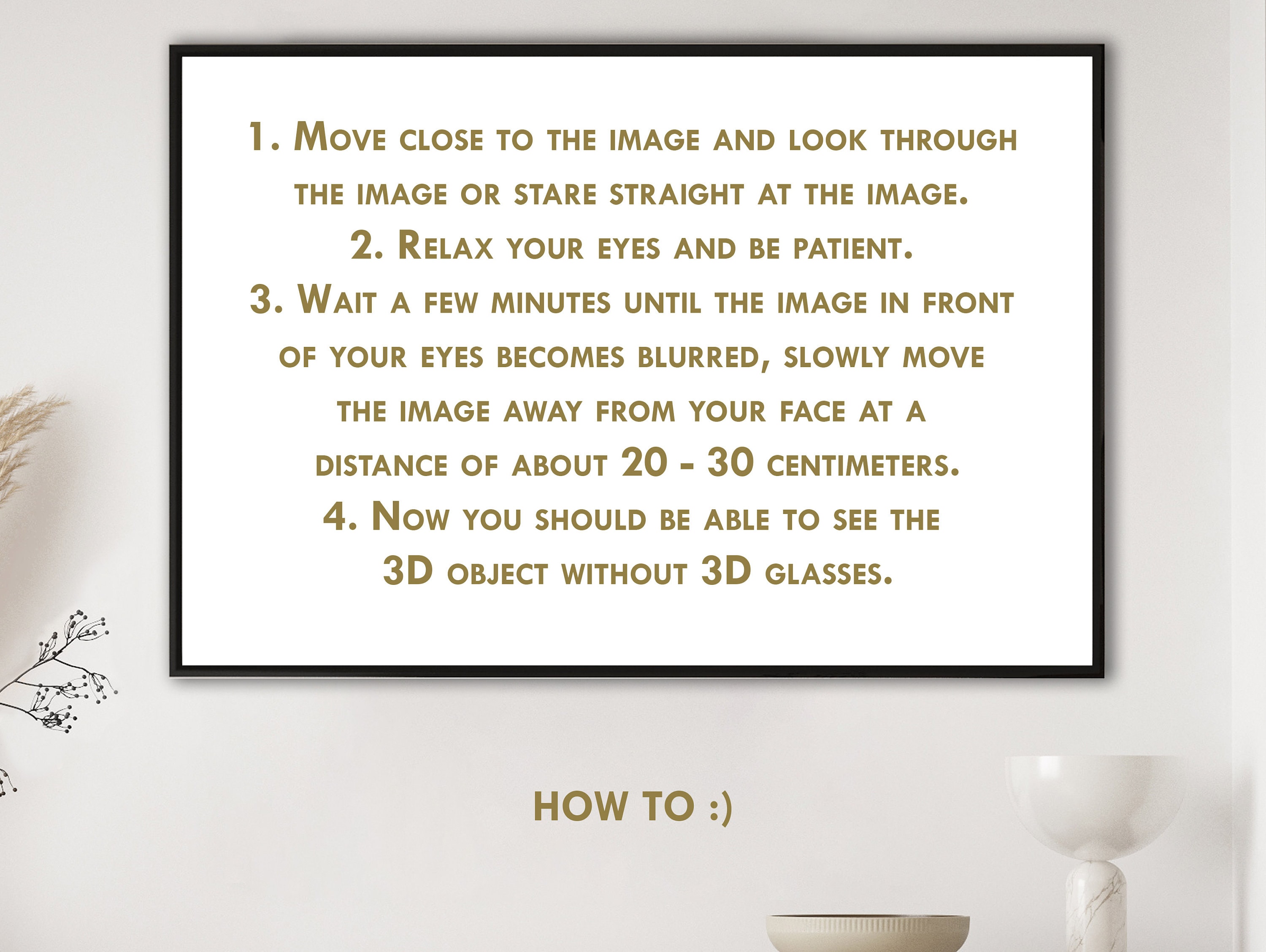 Love You, 3D Stereogram, Optical Illusion, Instant Download, Wall Art ...