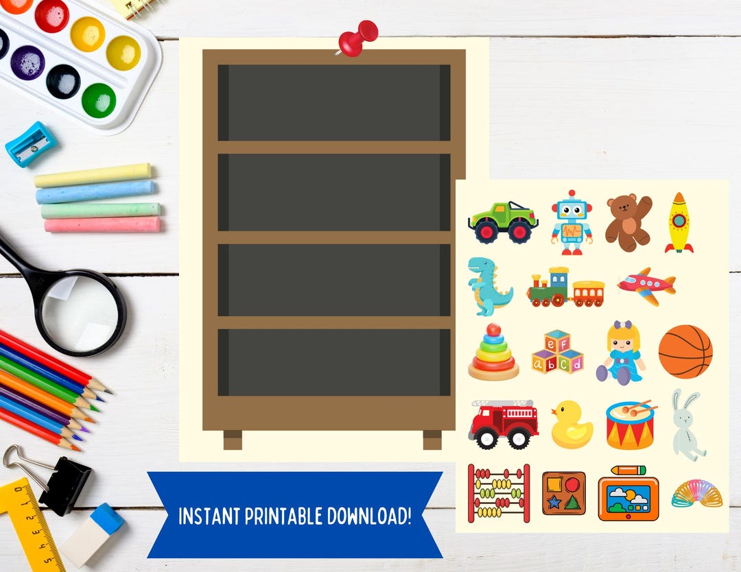 Toy Shelf Reward and Sticker Chart Alternative, Instant Download to ...