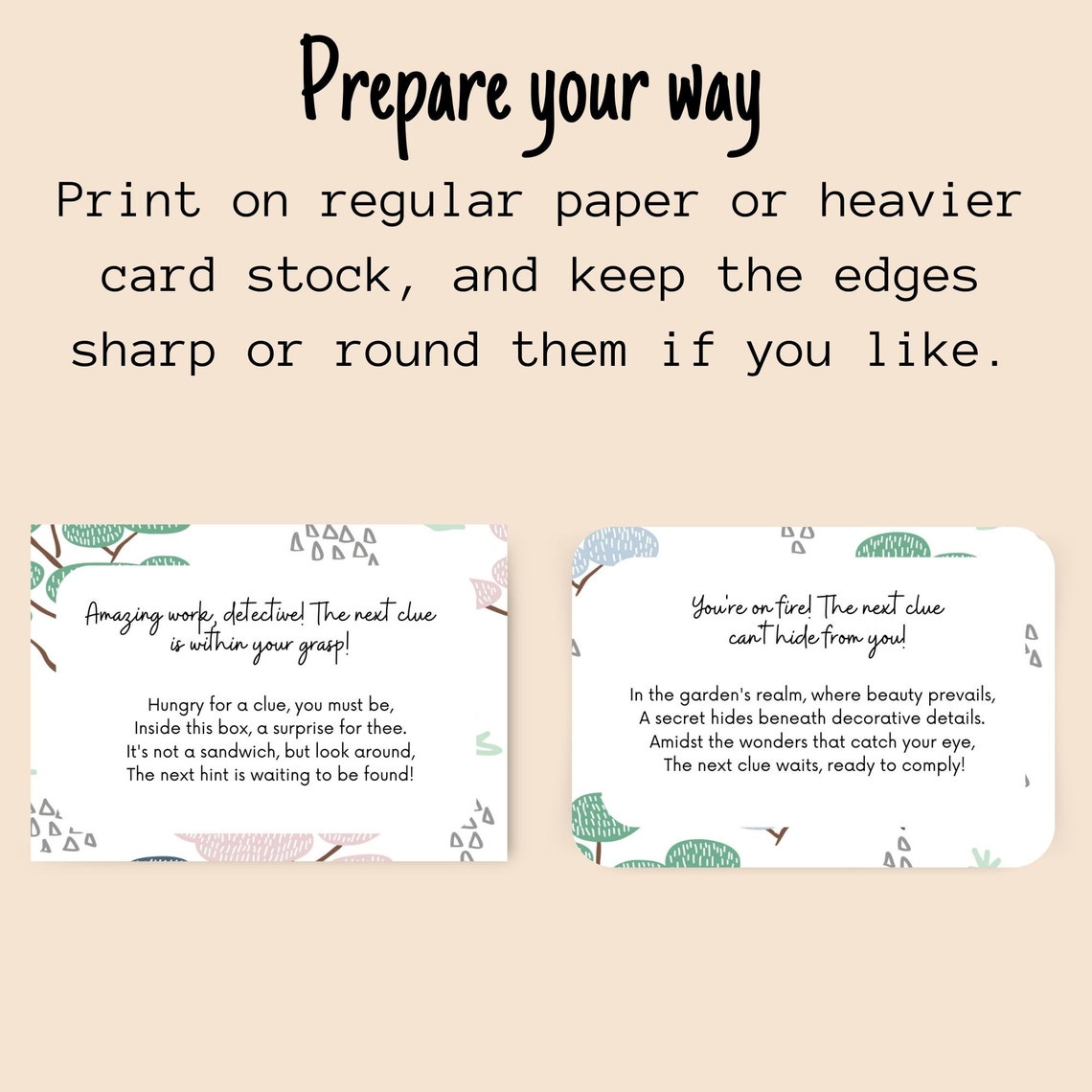 Pregnancy Reveal Outdoor Scavenger Hunt for Siblings, Treasure Hunt ...
