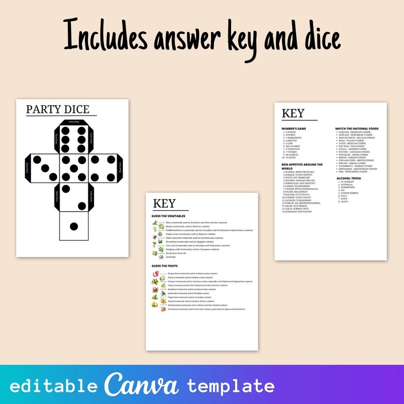 30pc Adult Dinner Party Games Bundle, Printable Family Gaming Bundle ...