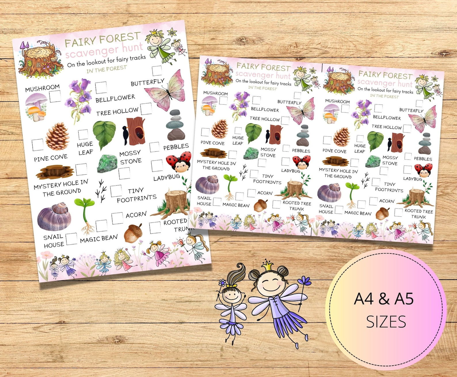 Printable Fairy Scavenger Hunt, Instant Download Kids Forest Game ...