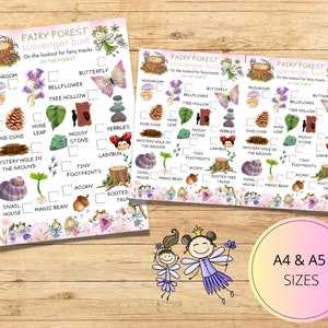 Printable Fairy Scavenger Hunt, Instant Download Kids Forest Game ...