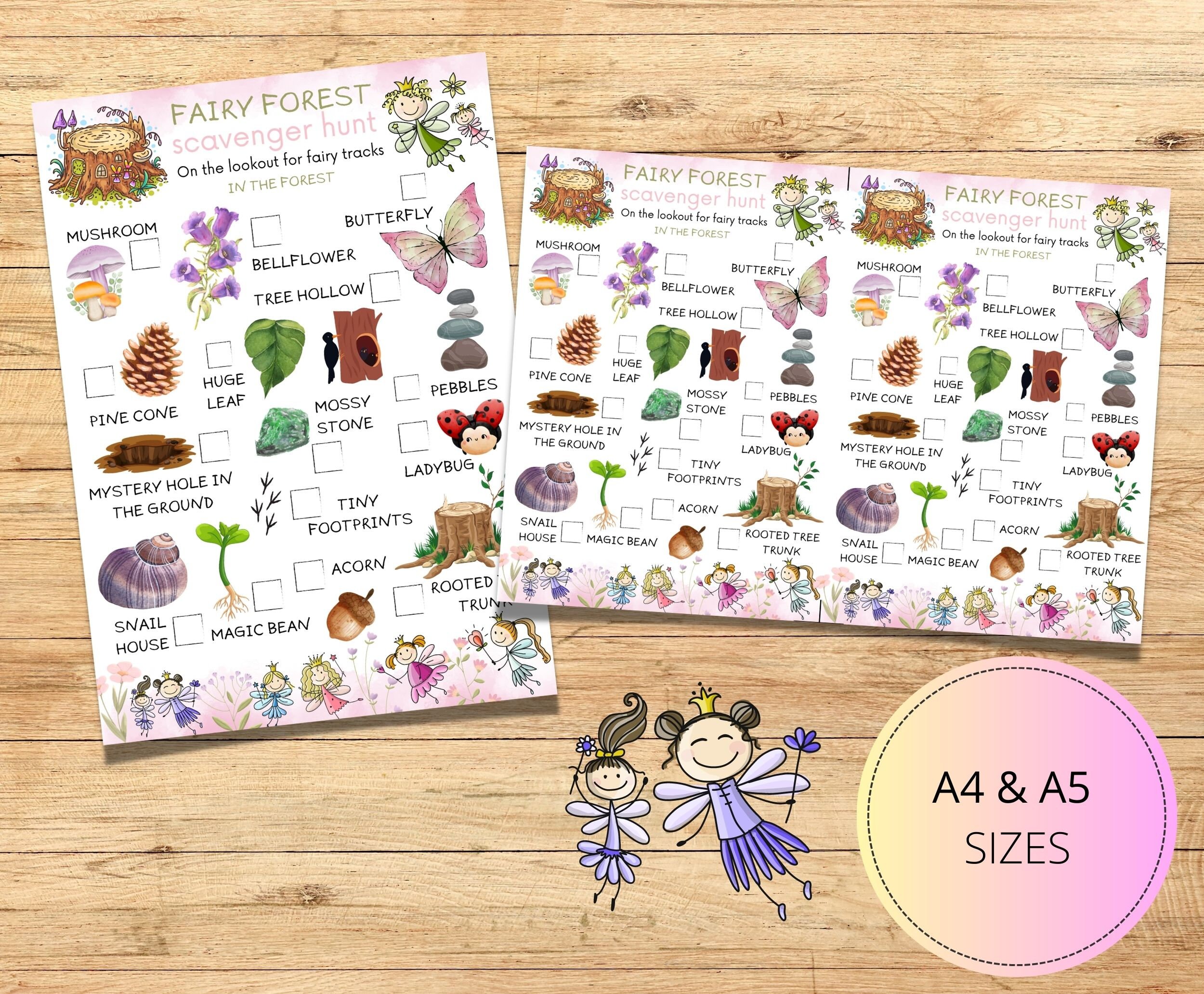 Printable Fairy Scavenger Hunt, Instant Download Kids Forest Game ...