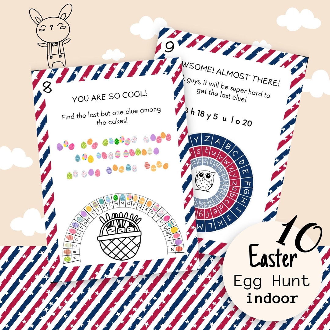 Printable Kids Indoor Easter Scavenger Hunt, Instant Download Children ...