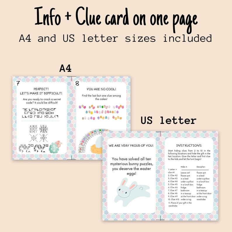 EDITABLE Printable Kids Indoor Easter Egg Hunt Game Bundle, Kids Canva ...