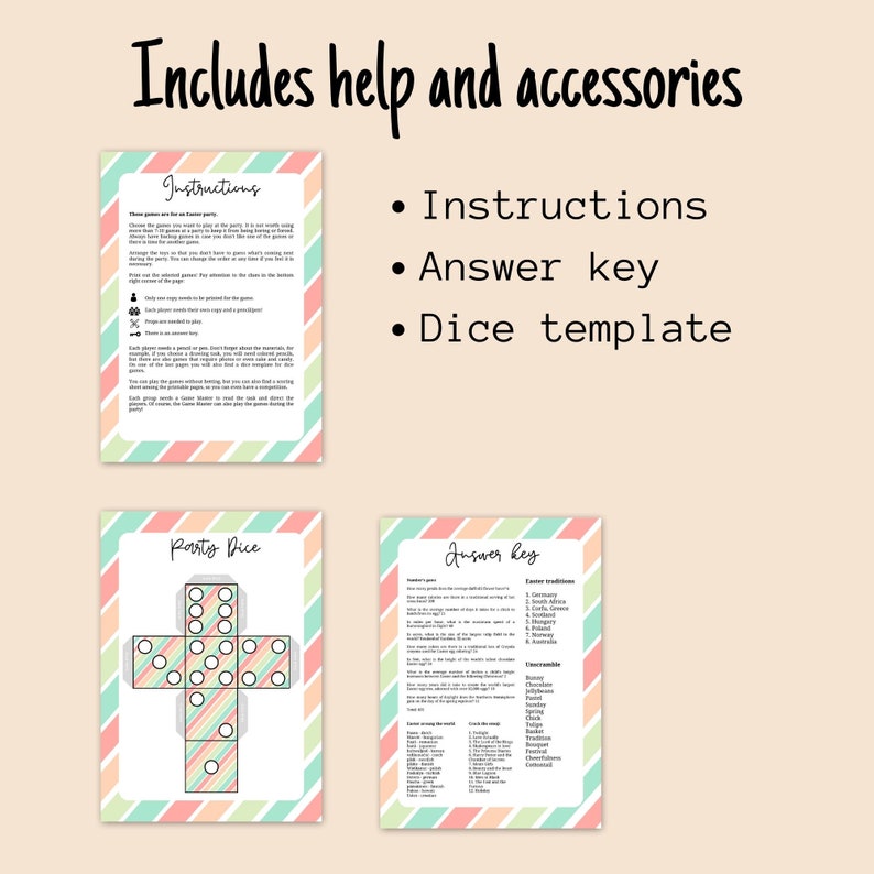 Printable 35 Easter Party Game Bundle, Family Easter Activites, Fun ...