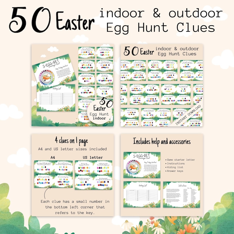 Easter MEGA Bundle With 10+1 Games for Kids, Easter Egg Hunt, Easter ...