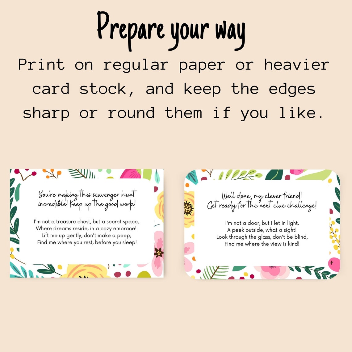 Pregnancy Reveal Indoor Scavenger Hunt for Siblings, Treasure Hunt Clue ...