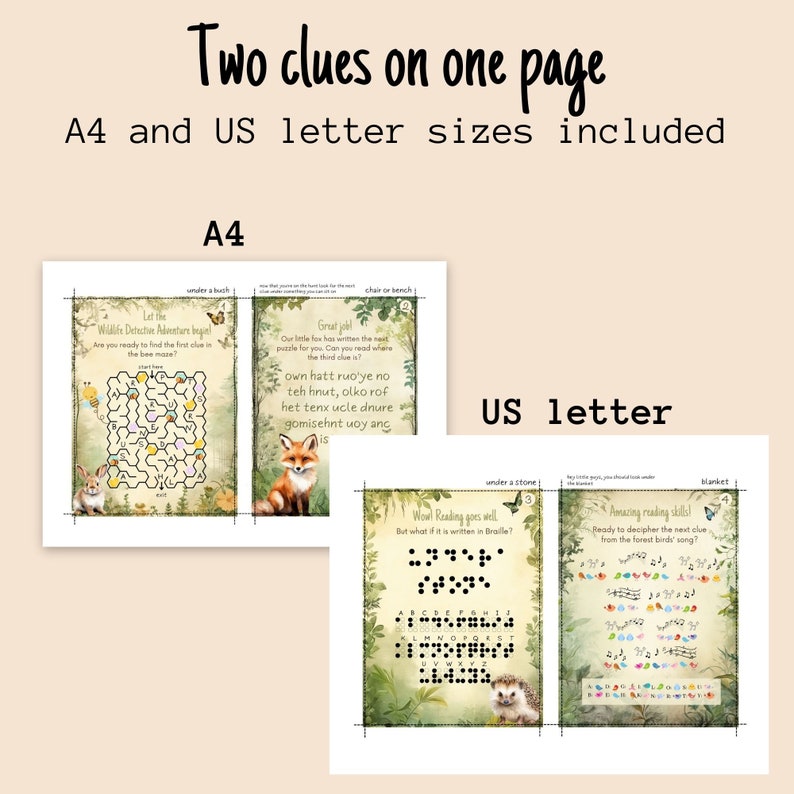 Outdoor Printable Wildlife Detective Scavenger Hunt, Instant Download ...