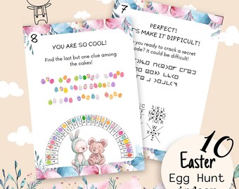 Printable Kids Outdoor 50 Clue Easter Riddle Scavenger Hunt, Instant ...