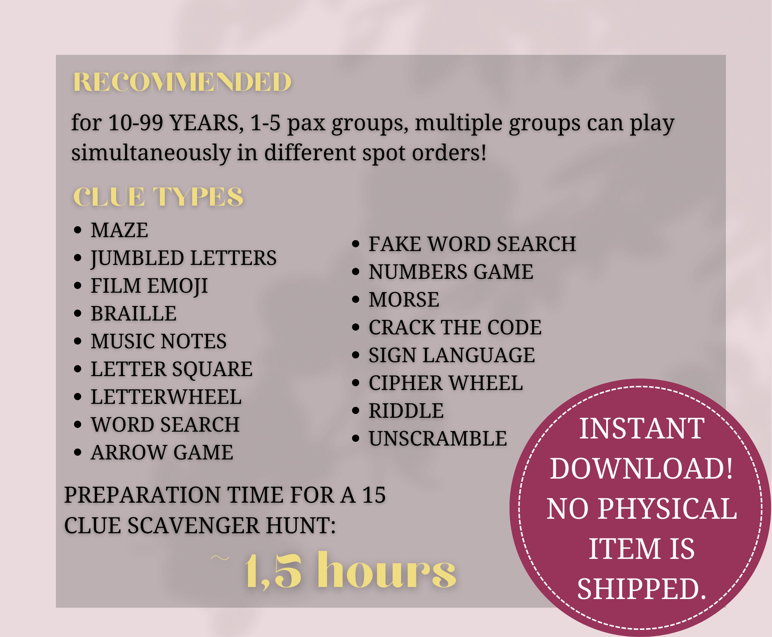 Printable Teens Outdoor Scavenger Hunt, Instant Download Super ...