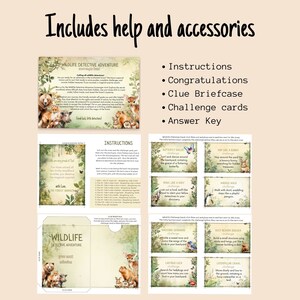 Outdoor Printable Wildlife Detective Scavenger Hunt, Instant Download ...