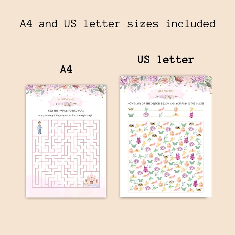 Princesses Party Game, 15 Printable Games for Girls, Little Girls ...