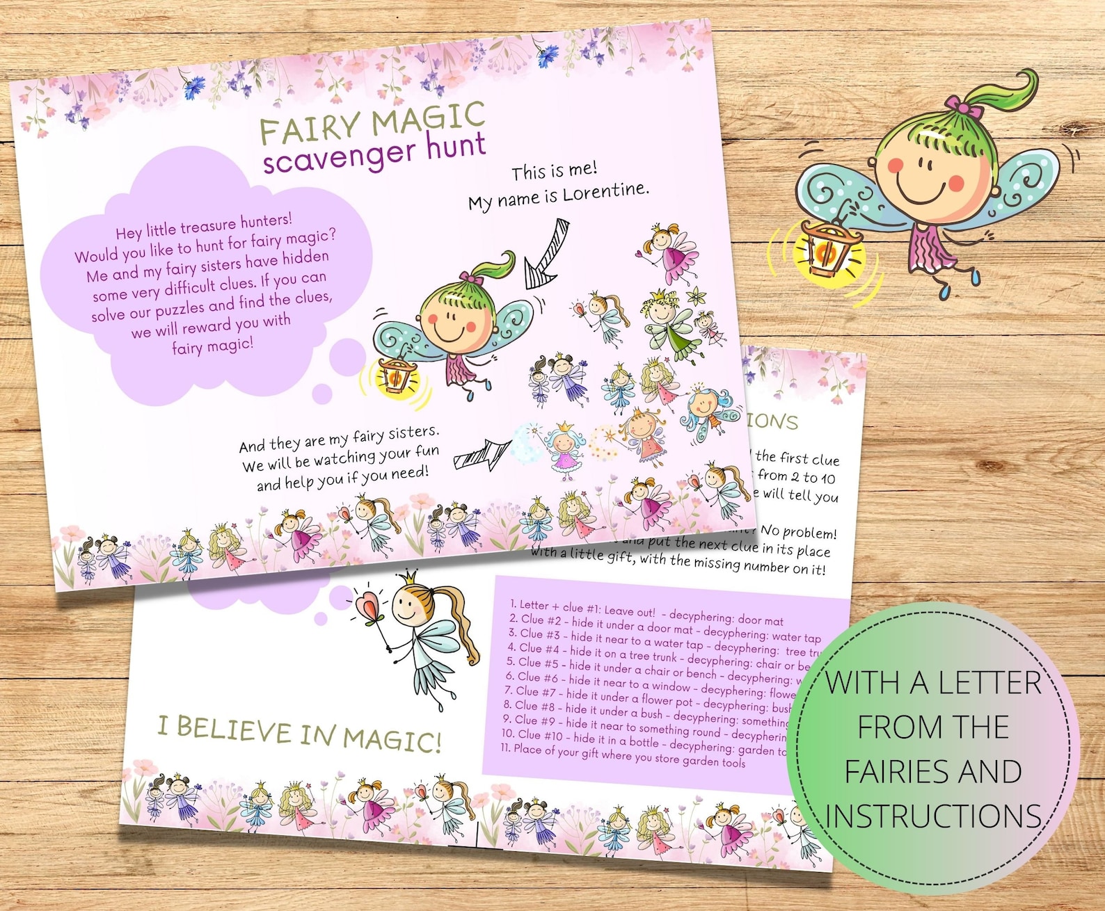Outdoor Yard Printable Fairy Scavenger Hunt, Instant Download Nature ...