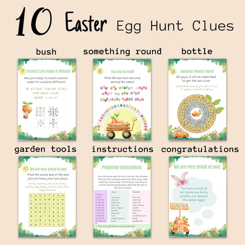 Printable Kids Outdoor Easter Scavenger Hunt, Instant Download Children ...