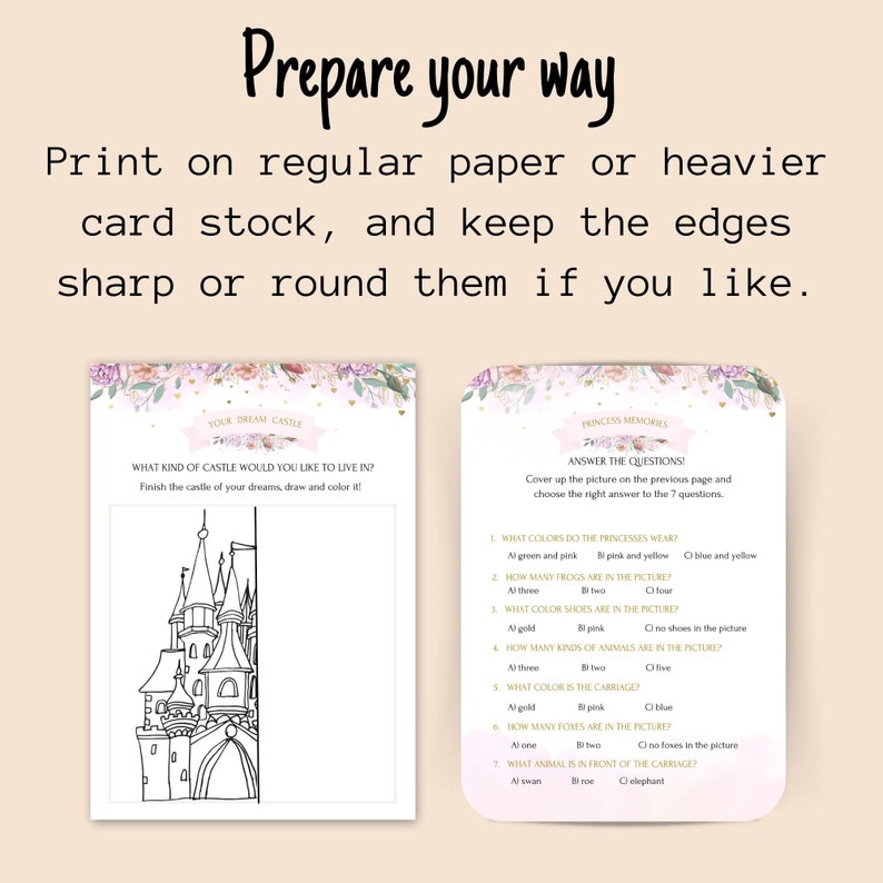 Princesses Party Game, 15 Printable Games for Girls, Little Girls ...