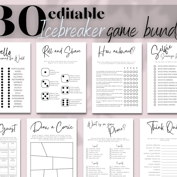 Ice Breaker Games - Etsy