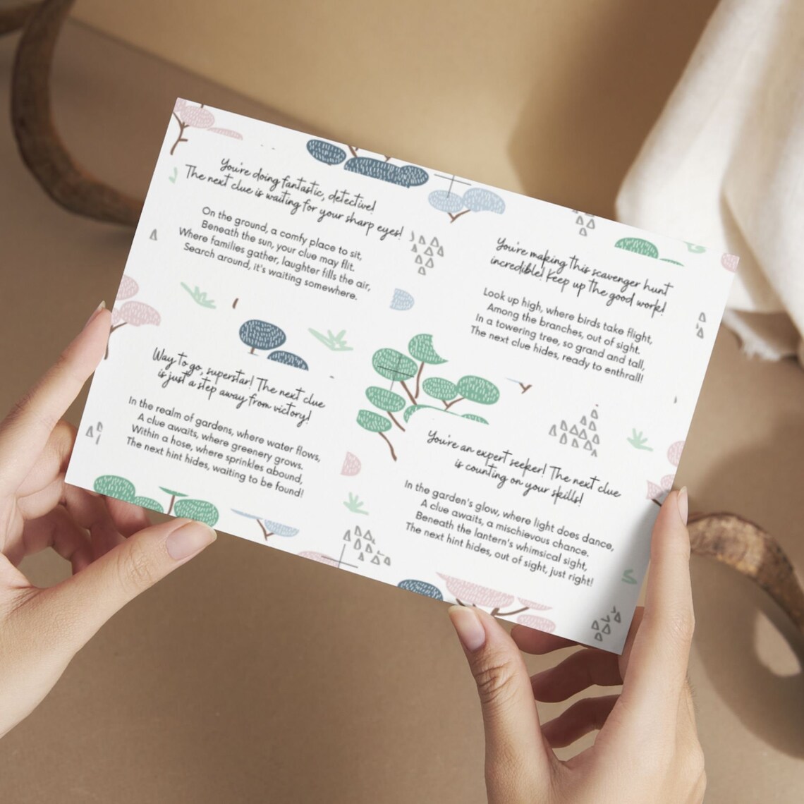 Pregnancy Reveal Outdoor Scavenger Hunt for Siblings, Treasure Hunt ...