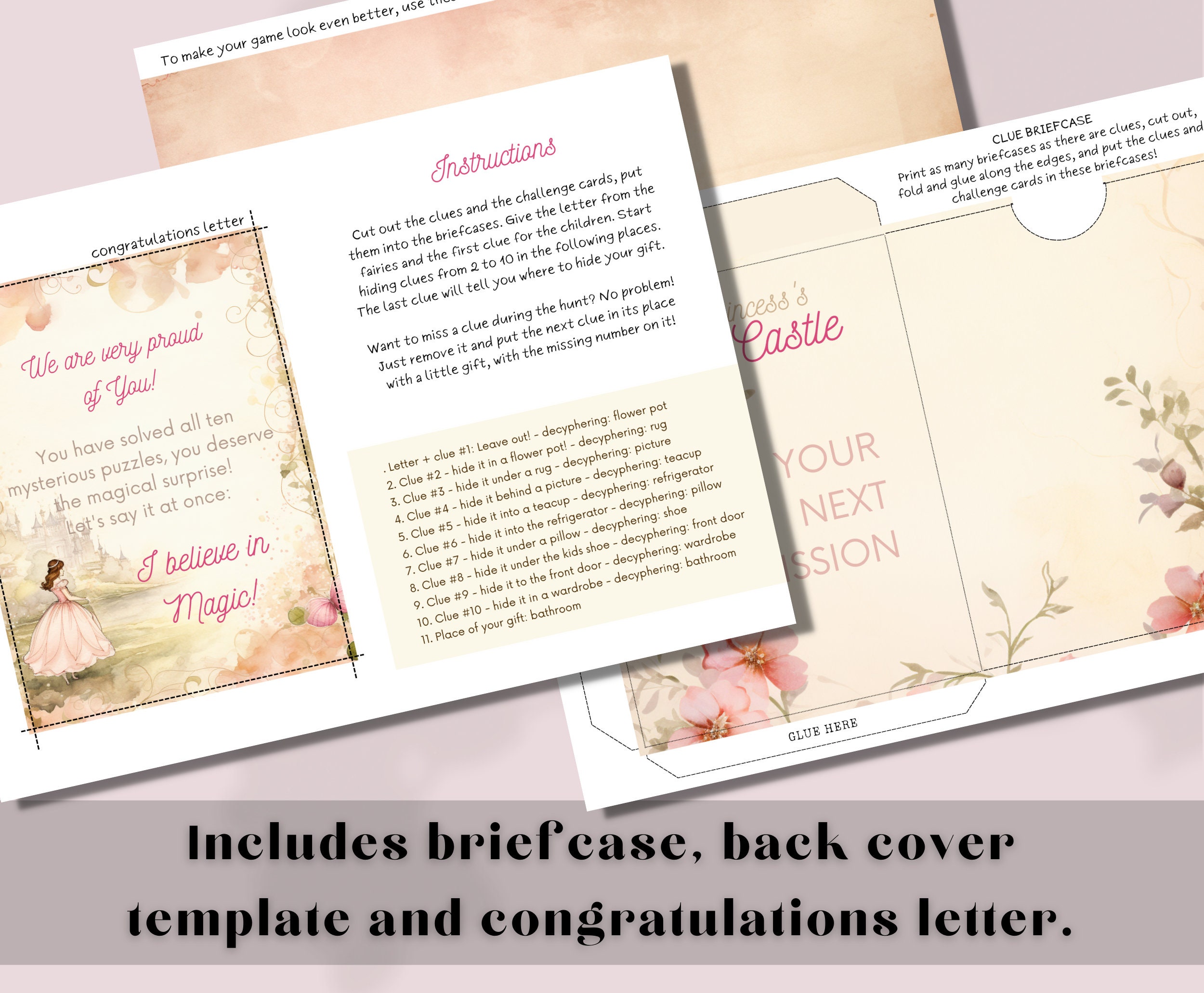 Indoor Printable Princess Secret Castle Scavenger Hunt - Etsy