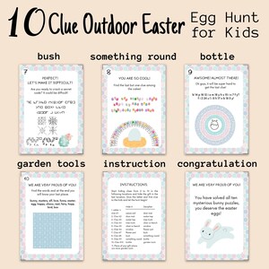 EDITABLE Printable Kids Outdoor Yard Easter Egg Hunt Game Bundle, Kids ...