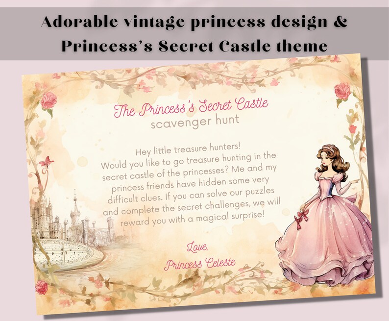 Indoor Printable Princess Secret Castle Scavenger Hunt - Etsy