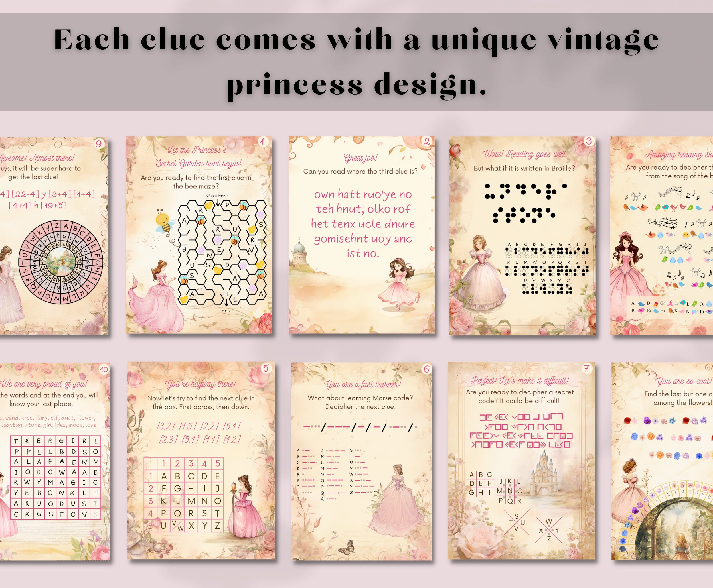 Outdoor Printable Princess Secret Garden Scavenger Hunt, Instant ...