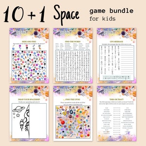 Space Game Party Game, 10+1 Printable Kids Astronaut Game, Space Party ...