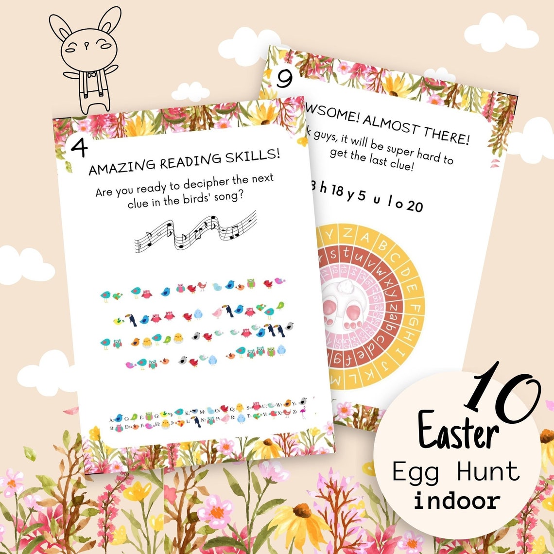 Printable Kids Indoor Easter Scavenger Hunt, Instant Download Children ...