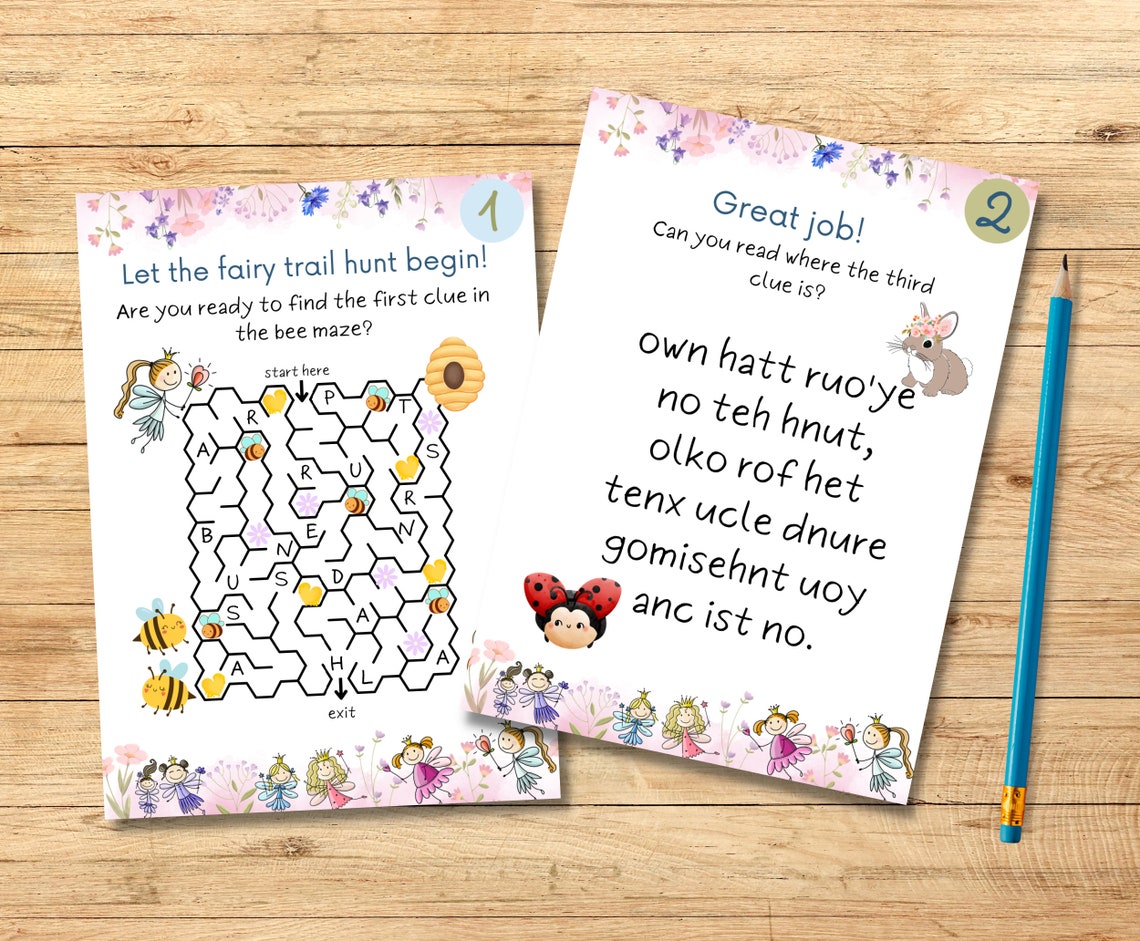 Outdoor Printable Fairy Scavenger Hunt Instant Download Kids - Etsy